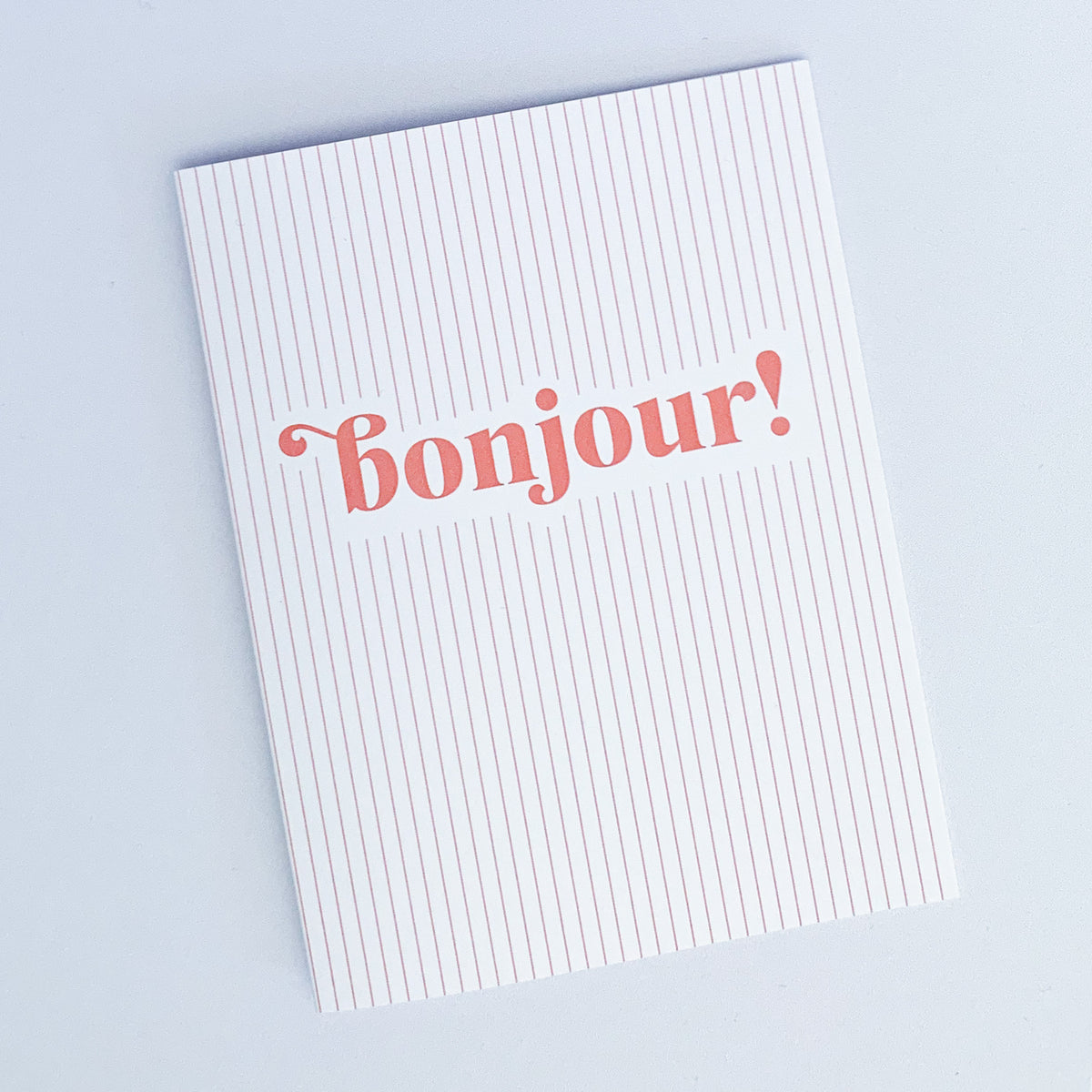Bonjour Stripes Greeting Card – The Sparrow Mercantile