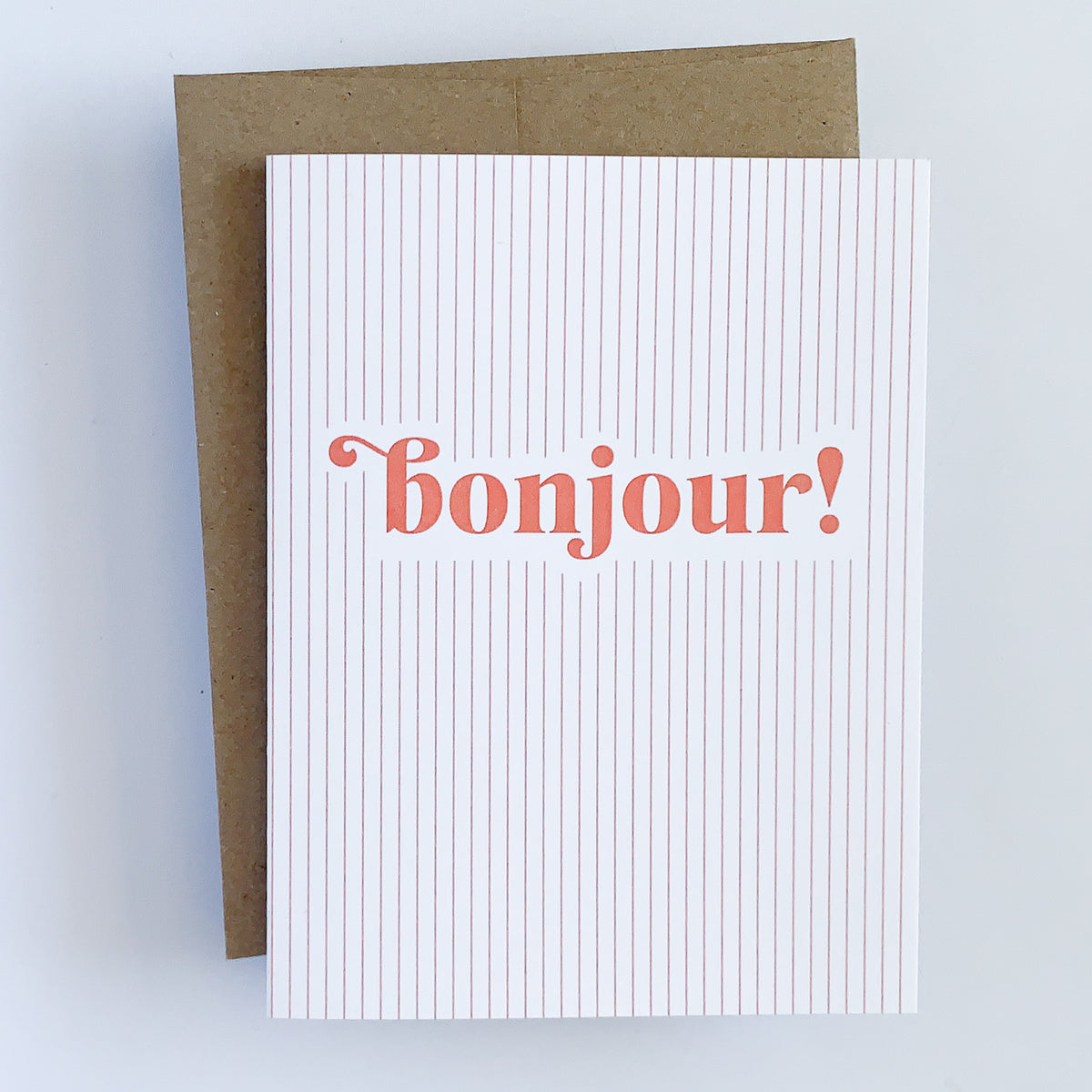 Bonjour Stripes Greeting Card – The Sparrow Mercantile